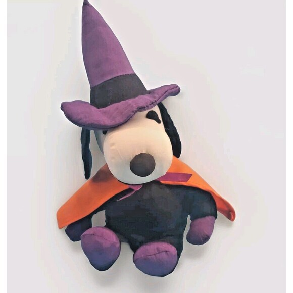 Peanuts | Toys | Peanuts Halloween Plush Snoopy Witch Nylon Purple Hat ...
